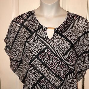 Notations | Tops | Notations Elbow Sleeve Cape 2fer Top With Knit S ...